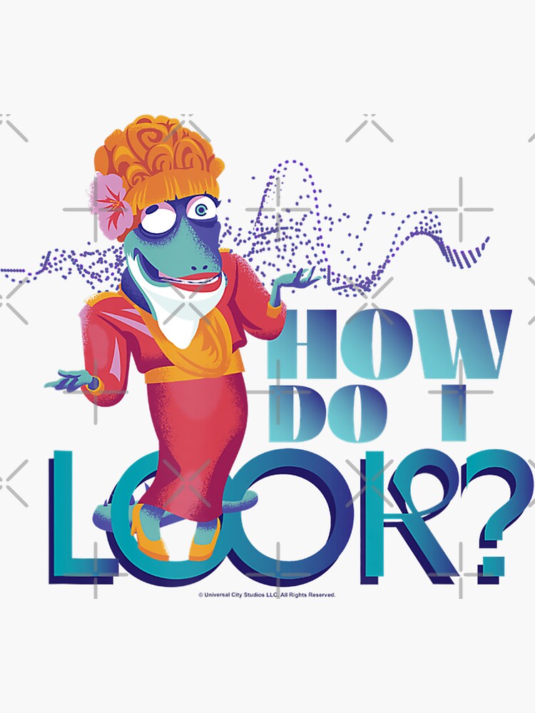 "How Do I Look Cartoon Character" Sticker by peachulove | Redbubble