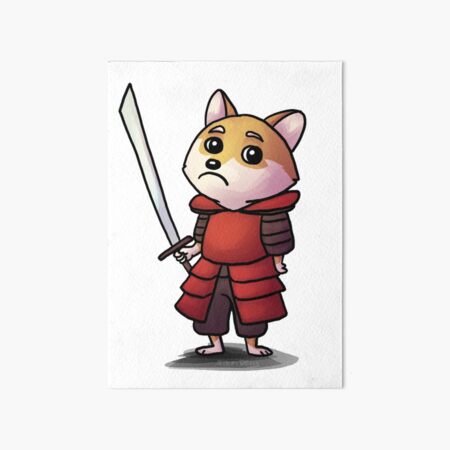 "Samurai Doge" Art Board Print for Sale by stefidelly | Redbubble