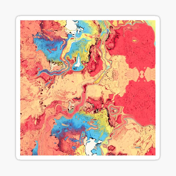 "Topography technicolor " Sticker for Sale by ChelseaRhi | Redbubble