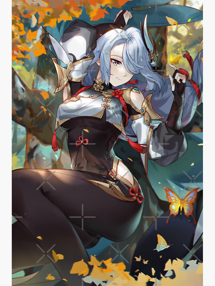 Pegatina «Impacto de Doujin Shenhe Genshin» de genshinwaifus | Redbubble