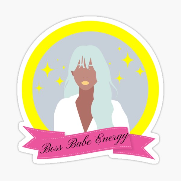 "Boss Babe Energy Cute Sparkle" Sticker by Richardl1993 | Redbubble