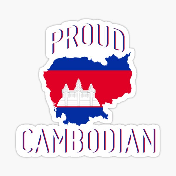 "Cambodia Flag Proud Cambodian" Sticker by Azhalltorm | Redbubble