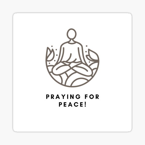 "Praying for peace!" Sticker for Sale by laurentiaaaa | Redbubble