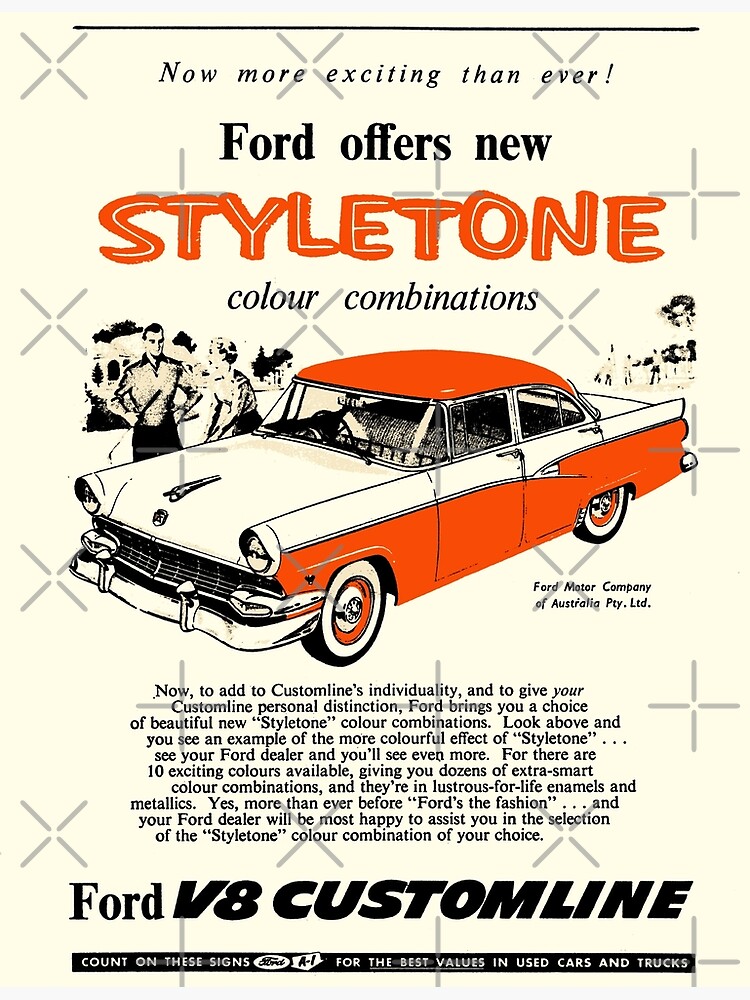 "FORD V8 CUSTOMLINE - ADVERT" Poster for Sale by ThrowbackM3 | Redbubble