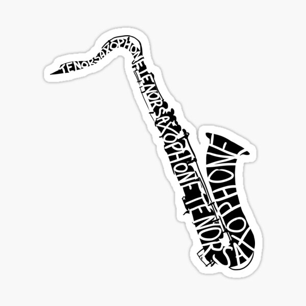 "Tenor Sax" Sticker for Sale by onefredband | Redbubble
