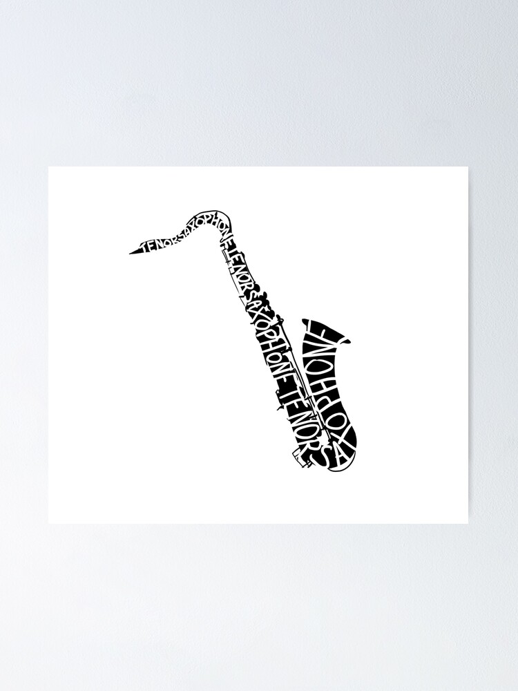 "Tenor Sax" Poster by onefredband | Redbubble