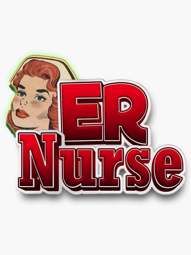 "Emergency Room Nurse" Sticker by roleshop | Redbubble