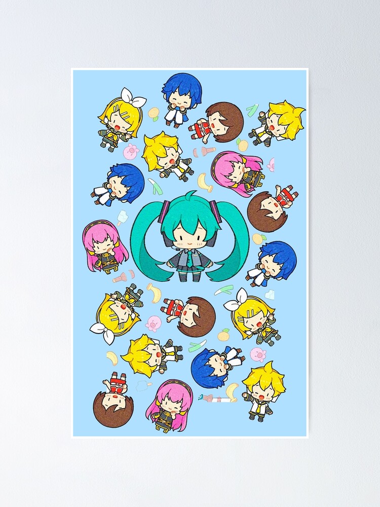 "Project Sekai Hatsune Miku Patern Sticker " Poster by ibuddy | Redbubble