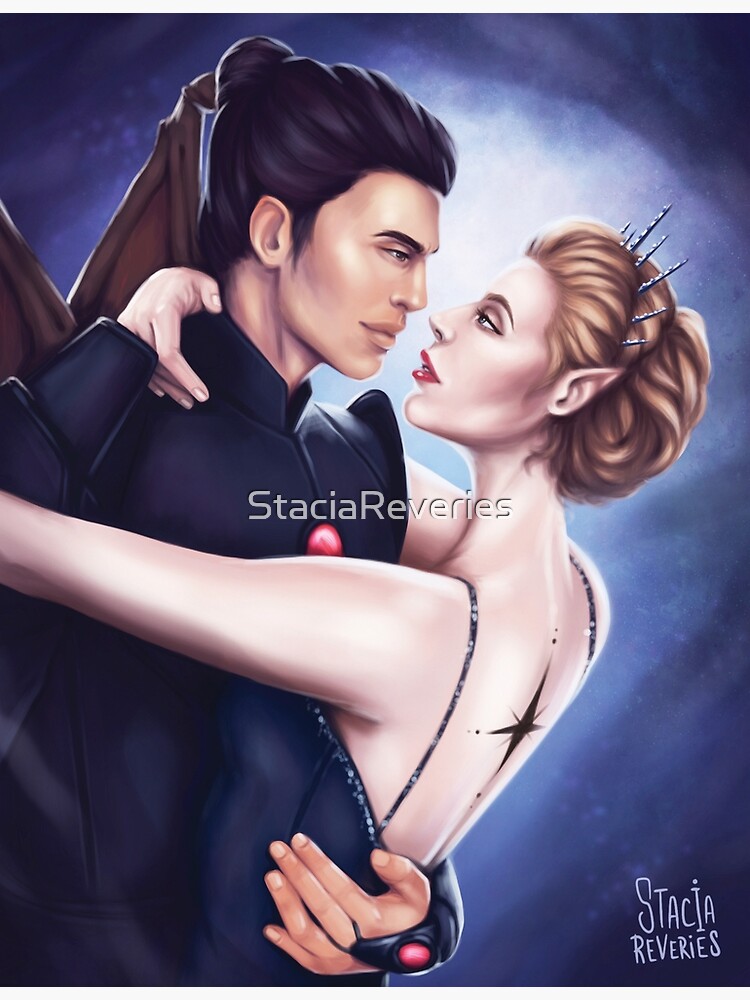Nesta And Cassian A Court Of Silver Flames Poster For Sale By Staciareveries Redbubble