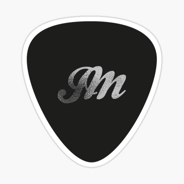 "JM guitar pick " Sticker by CovidaLocky | Redbubble