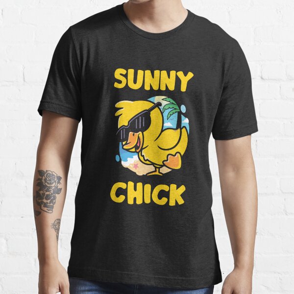 "Sunny Chick Sun Sunset Sunbathing Beach Tan Island Traveler" T-shirt ...