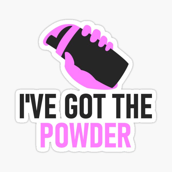 "I've got the Powder Pun Pink and Grey" Sticker by RiciPaneto | Redbubble