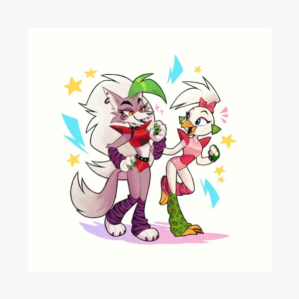 "Roxy & Chica FNAF Security Breach" Art Print by be-yourself-art ...