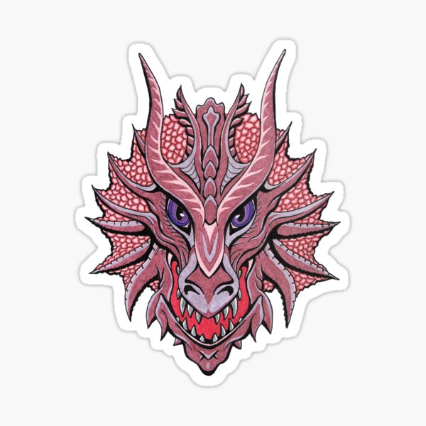 "Dragon Head" Sticker for Sale by Tinve | Redbubble