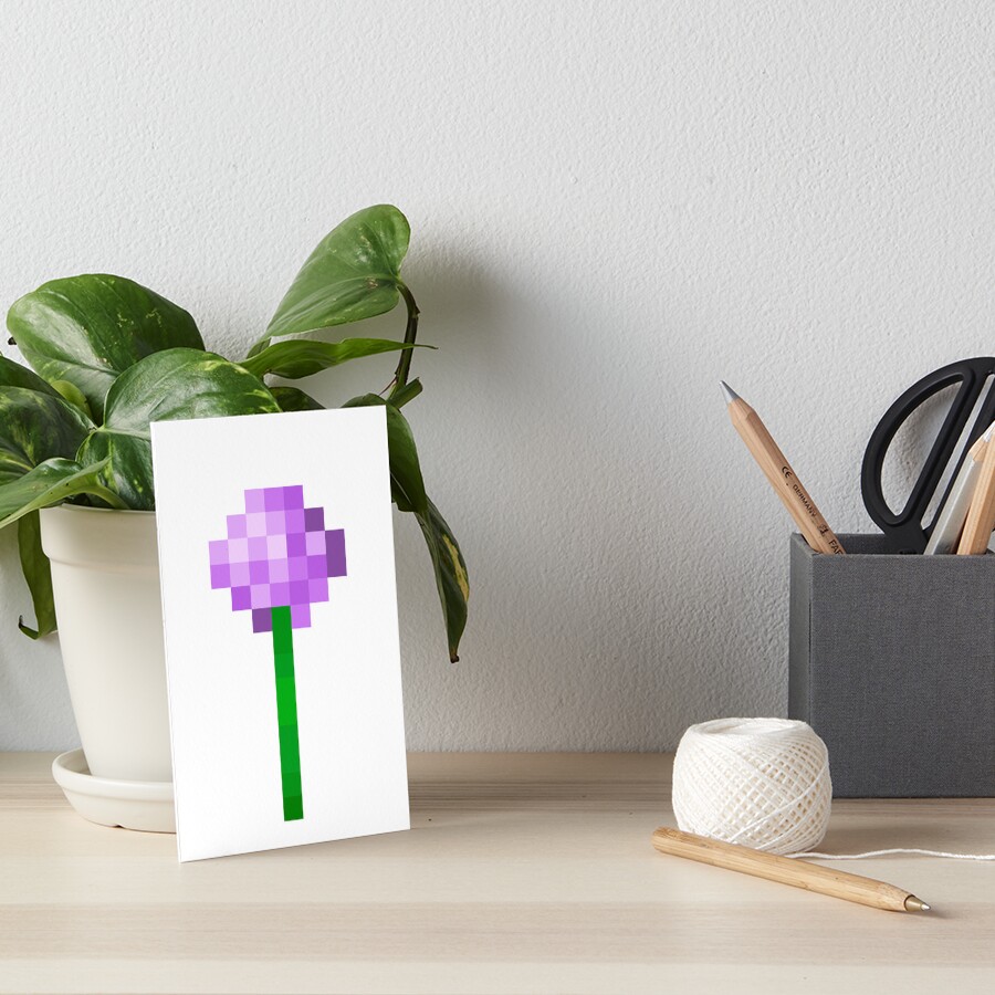 "Minecraft Allium" Art Board Print by flyflyart | Redbubble