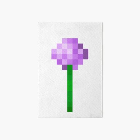 "Minecraft Allium" Art Board Print by flyflyart | Redbubble
