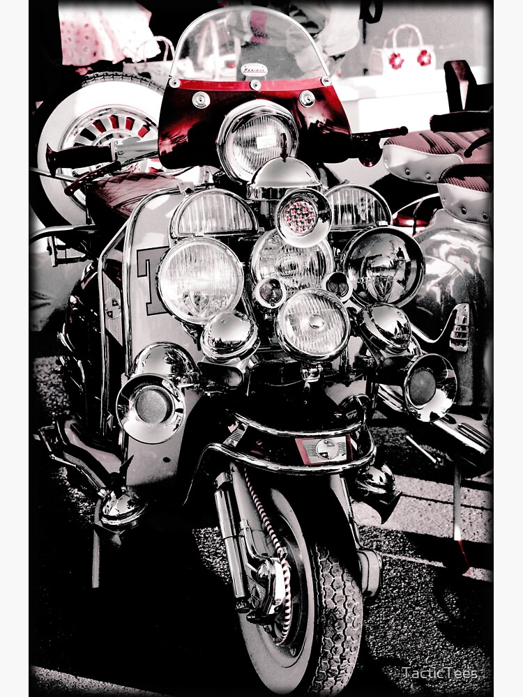 "Classic Mod Scooter" Sticker by TacticTees | Redbubble