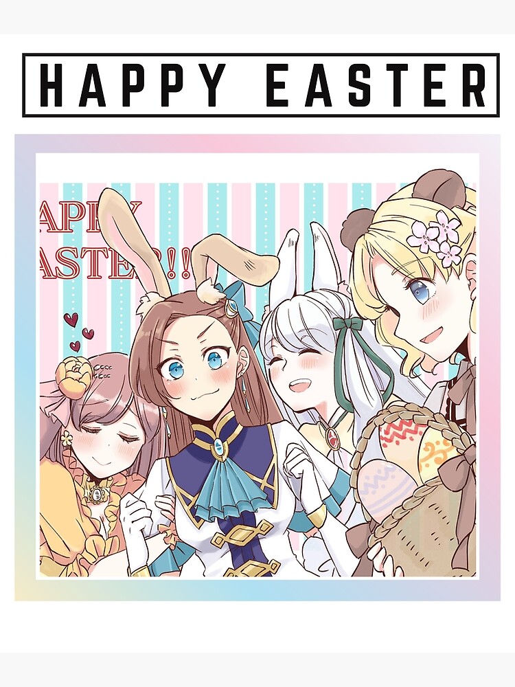 "Happy Easter Anime Girl " Poster for Sale by Theanimebubble | Redbubble