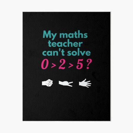 "Witty Rock Paper Scissors Maths Riddle" Art Board Print by CraftLore ...