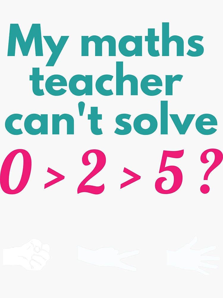 "Witty Rock Paper Scissors Maths Riddle" Sticker for Sale by CraftLore ...