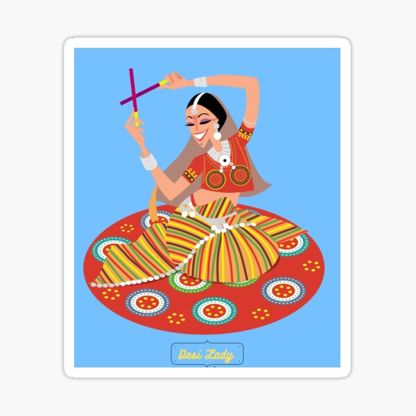 "Classic Gujrati Desi Ladies Tribute" Sticker for Sale by Creativewarld ...
