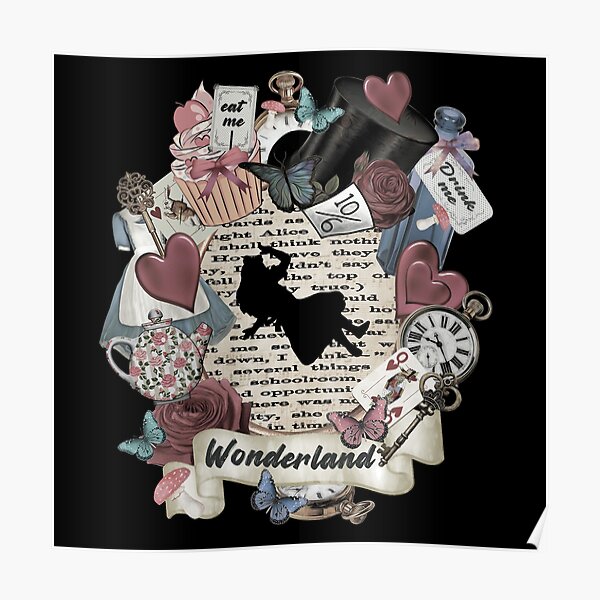 "Wonderland Elements Party - Alice in Wonderland" Poster for Sale by ...