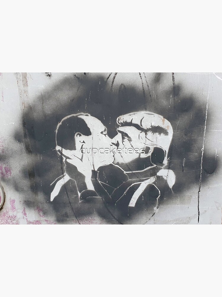 "Graffiti Wall Art Mural Protest Putin Trump Love Affair" Sticker by ...