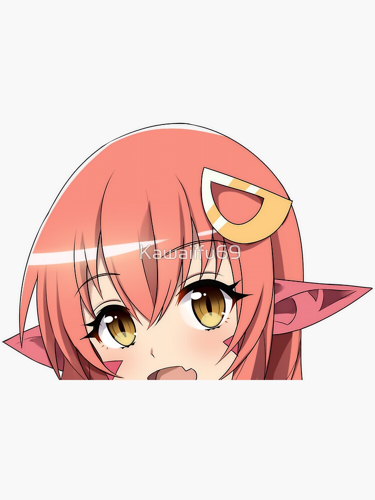"Miia Peeker Monster Musume" Sticker for Sale by Kawaiifu69 | Redbubble
