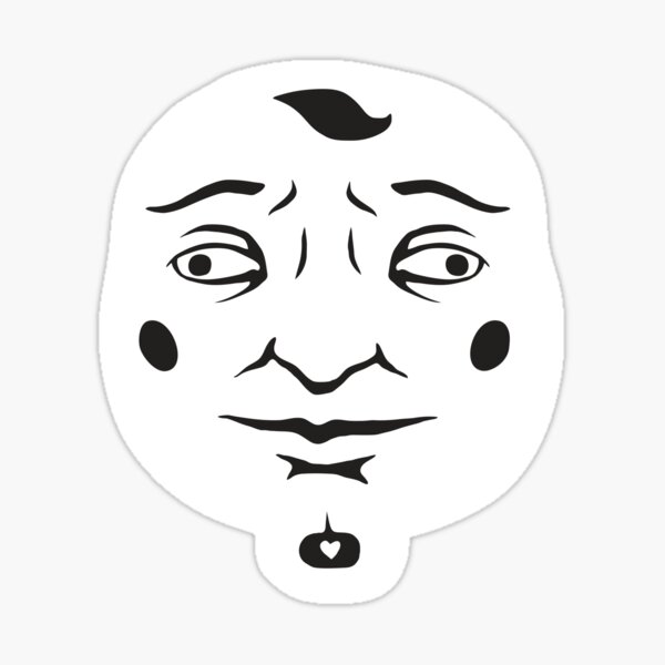 "Creepy Face" Sticker by mejak | Redbubble