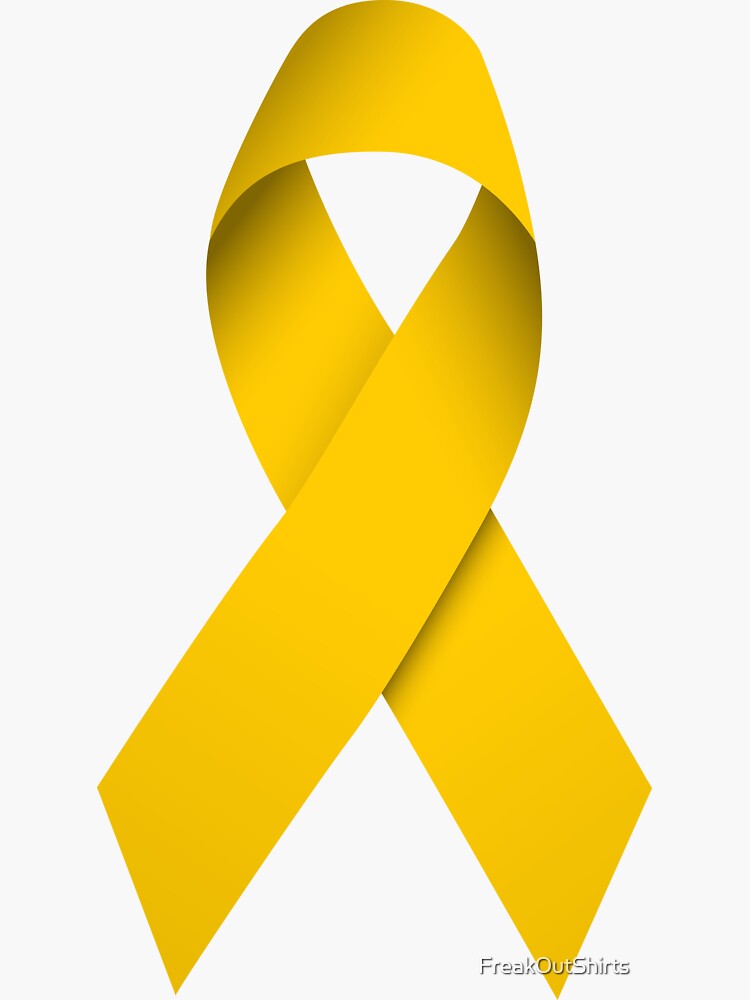 "Yellow Ribbon" Sticker by FreakOutShirts | Redbubble