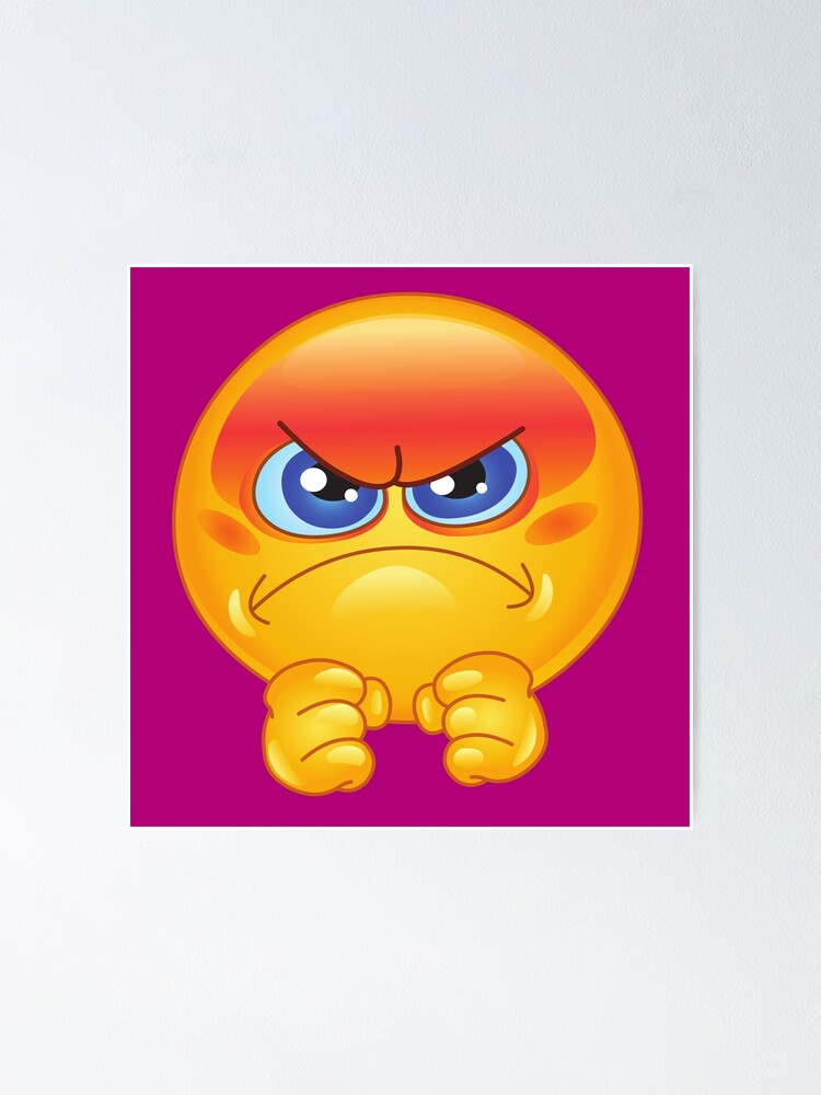 "Angry emoji sticker" Poster for Sale by Subhash1562 | Redbubble