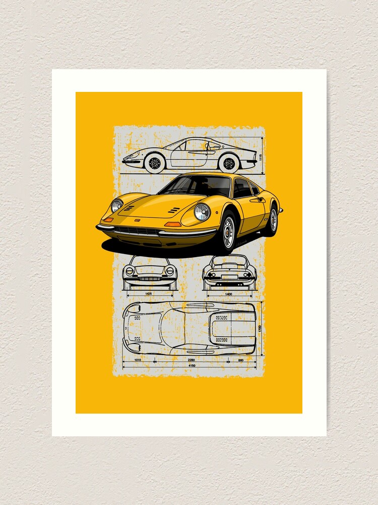 "My drawing of the iconic Italian sports car" Art Print for Sale by ...
