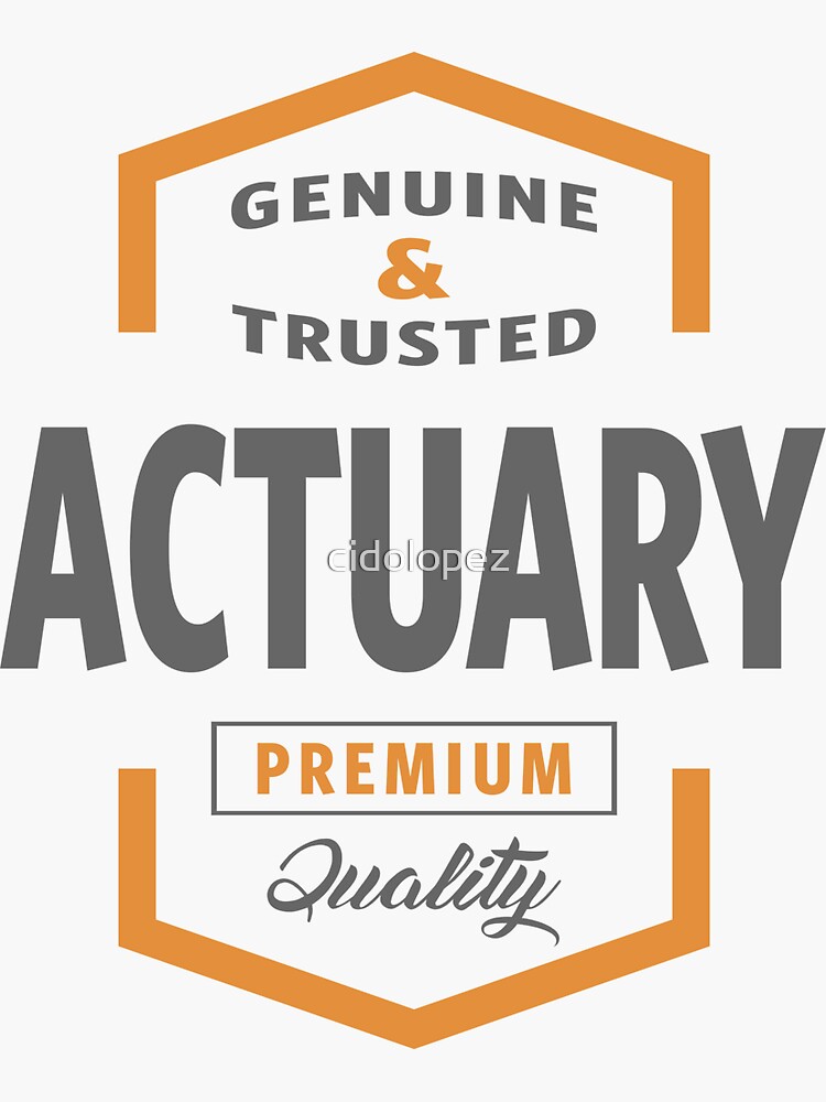 "Actuary" Sticker for Sale by cidolopez | Redbubble