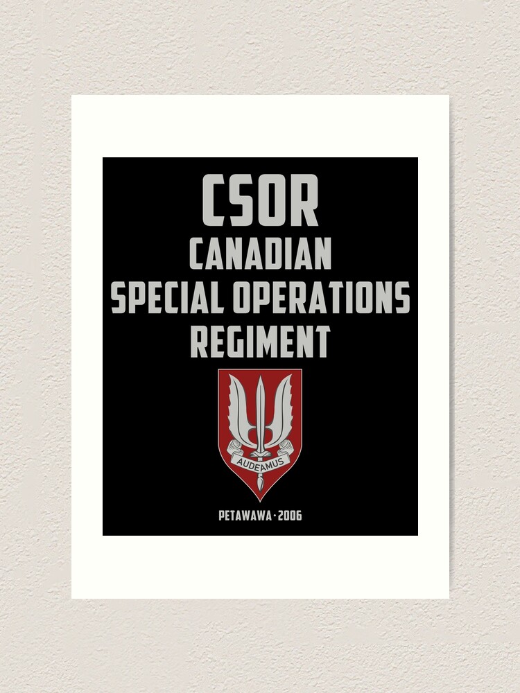 "CSOR Canadian Special Operations Regiment #1948" Art Print by Rare ...