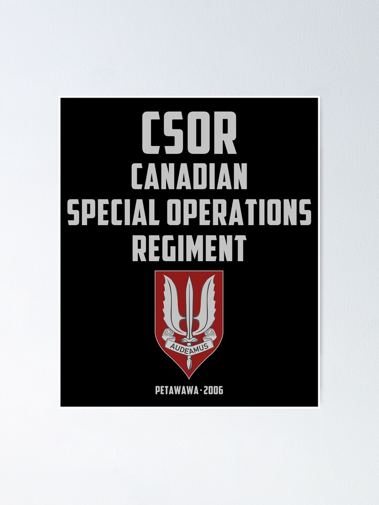 "CSOR Canadian Special Operations Regiment #1948" Poster by Rare ...