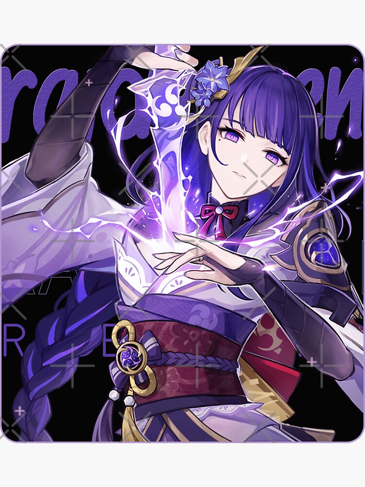 "GENSHIN IMPACT - RAIDEN SHOGUN" Sticker by franzt68 | Redbubble