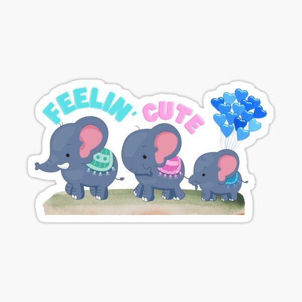 "Feelin' cute" Sticker by Kannichas | Redbubble