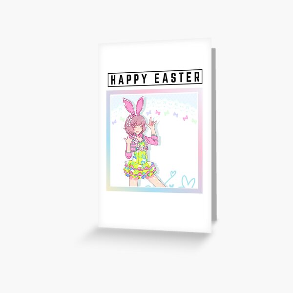 "Happy Easter Anime Girl " Greeting Card by Theanimebubble | Redbubble