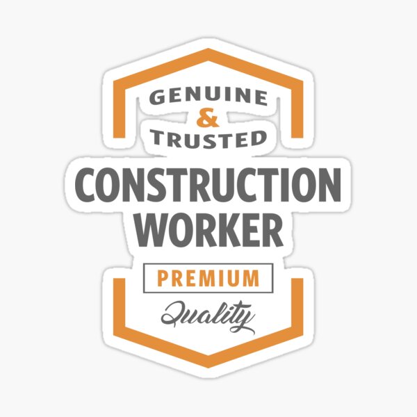 "Construction Worker" Sticker for Sale by cidolopez | Redbubble