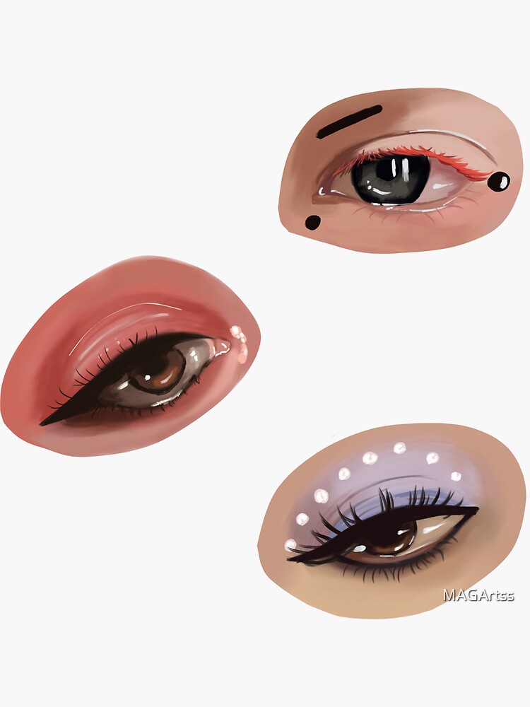 "euphoria eyes illustration (jule,kat,maddy)" Sticker for Sale by ...