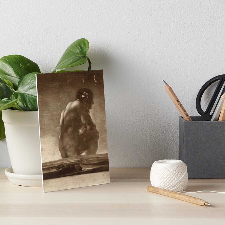 "Seated Giant by Francisco de Goya" Art Board Print by AestheticsXarts ...