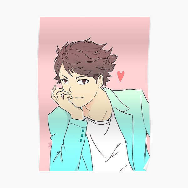 "Oikawa Tooru Heart" Poster by analucp | Redbubble