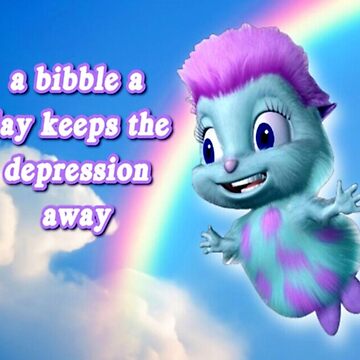 "a bibble a days keeps the depression away" Throw Pillow for Sale by ...