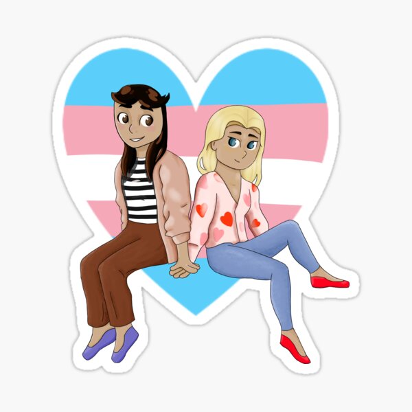 "Trans Heart" Sticker by WeirdQueer | Redbubble