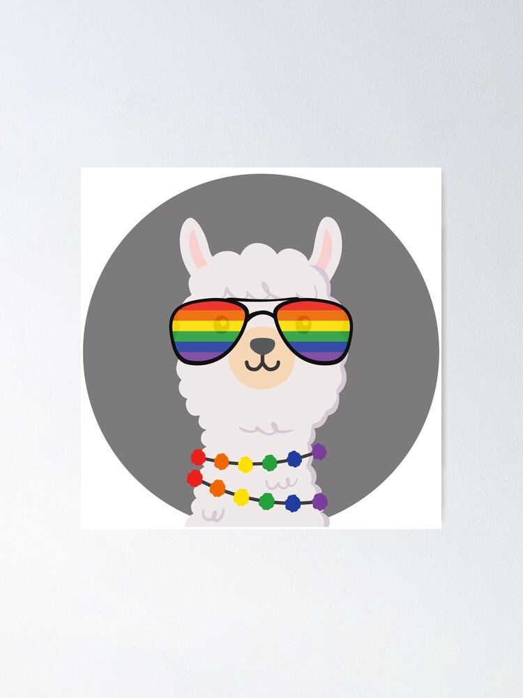 "LGBTQ GAY PRIDE LLAMA" Poster for Sale by Terevela | Redbubble