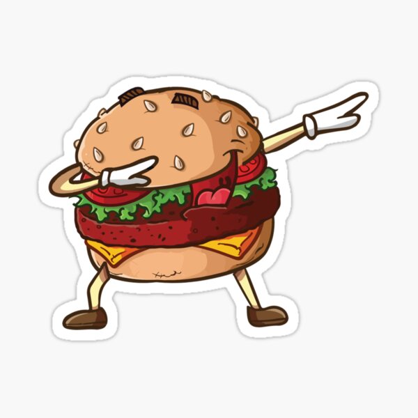 "Cheeseburger Dab Pose Dabbing Dance National Burger Day Pun" Sticker ...