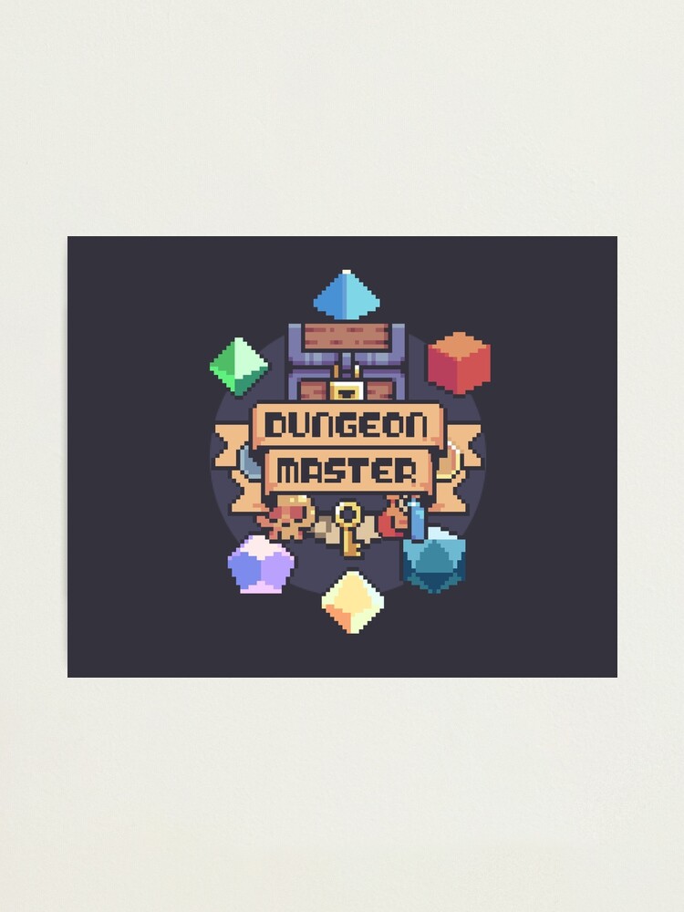 Lámina fotográfica «Dungeon Master DM Pixel Art insignia parche juego ...
