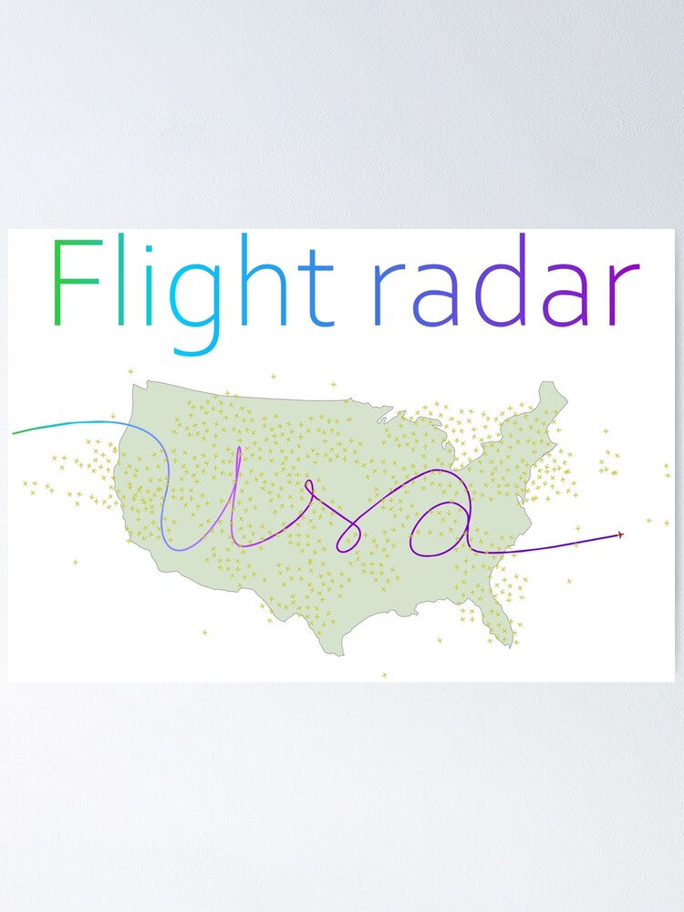 "Flight radar USA" Poster for Sale by jaharek | Redbubble