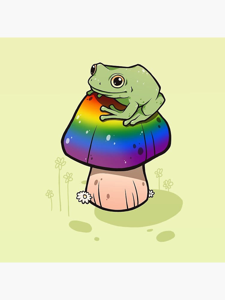 Gay Pride Mushroom Frog Poster For Sale By Saltuurn Redbubble