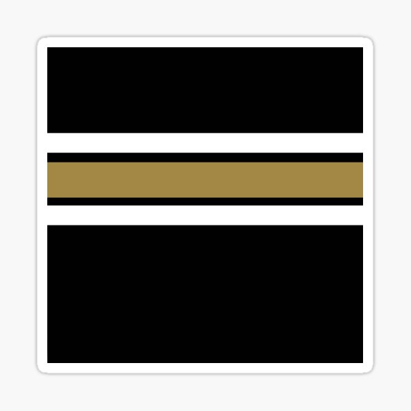 "Team Colors ....Black , white and gold" Sticker by BeckyNola504 ...